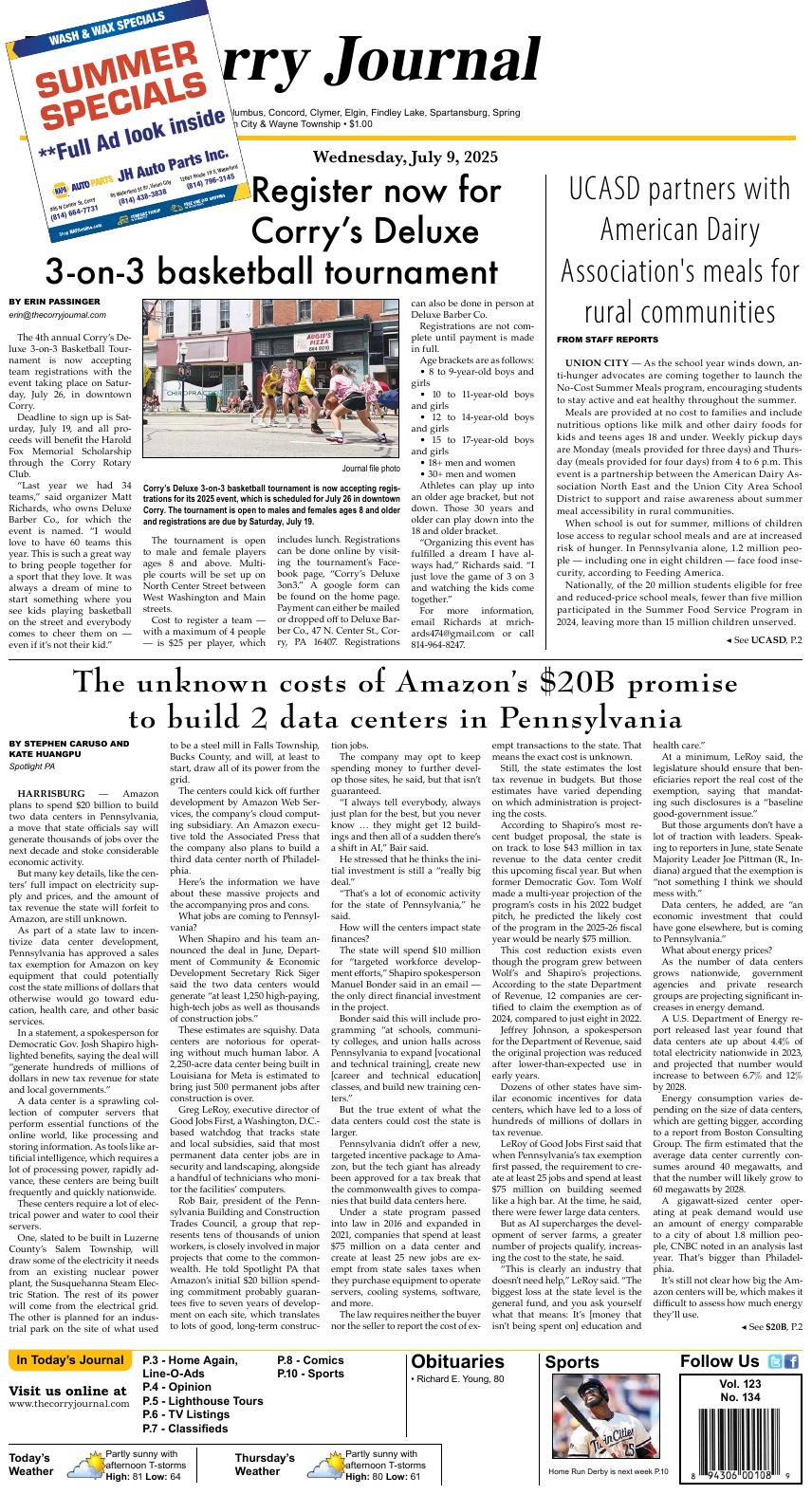 Page 1 - WED. 7-9 | The Corry Journal | thecorryjournal.com