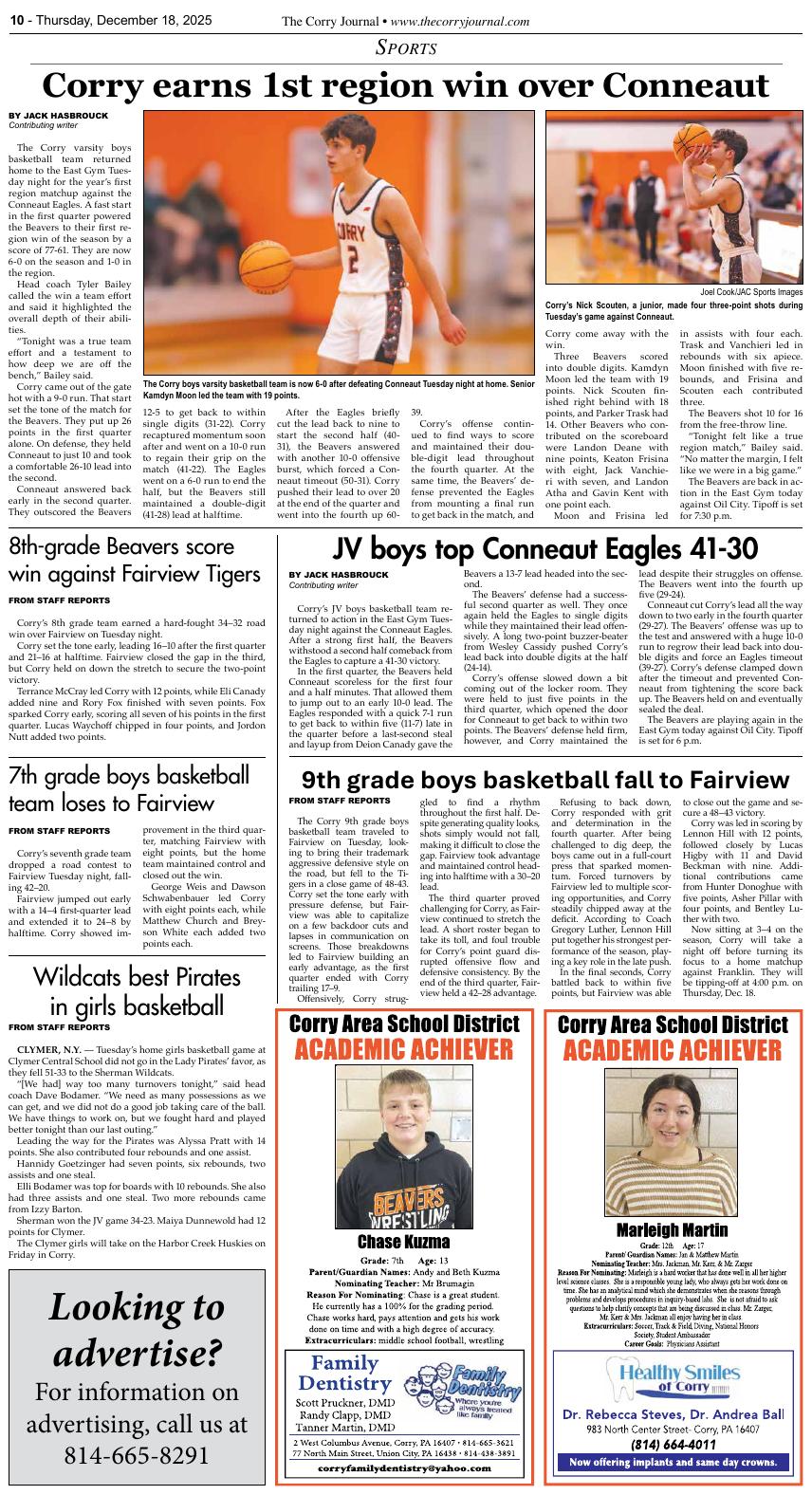 Page 1 - THURS. 12-18 | The Corry Journal | thecorryjournal.com