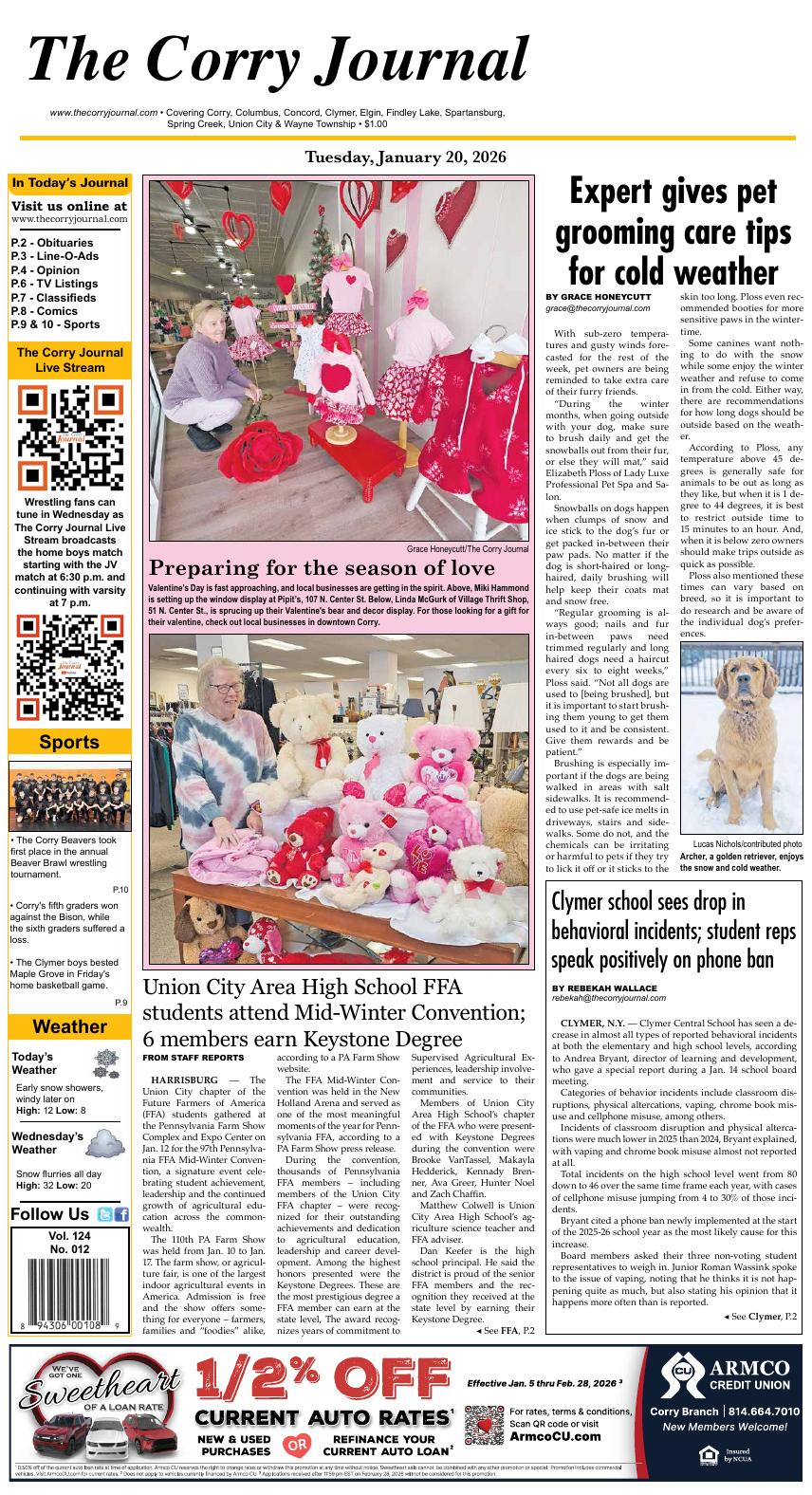 Page 1 - TUES. 1-20 | The Corry Journal | thecorryjournal.com