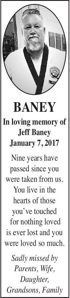 JEFF BANEY | Memoriams | thecourierexpress.com