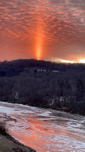 Sun Pillar Captured Over Red Bank Creek | News | thecourierexpress.com