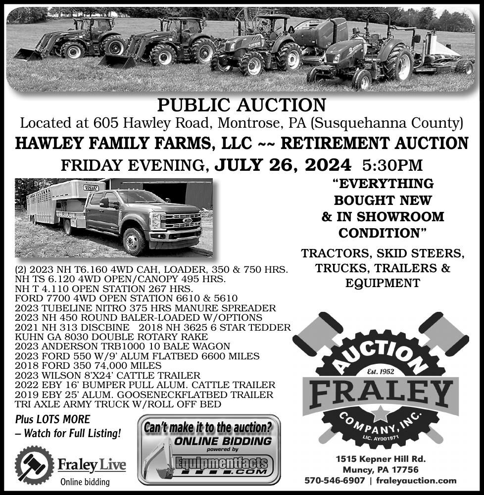 PUBLIC AUCTION Located at 605 Hawley | Farmers Friend | thedailyreview.com