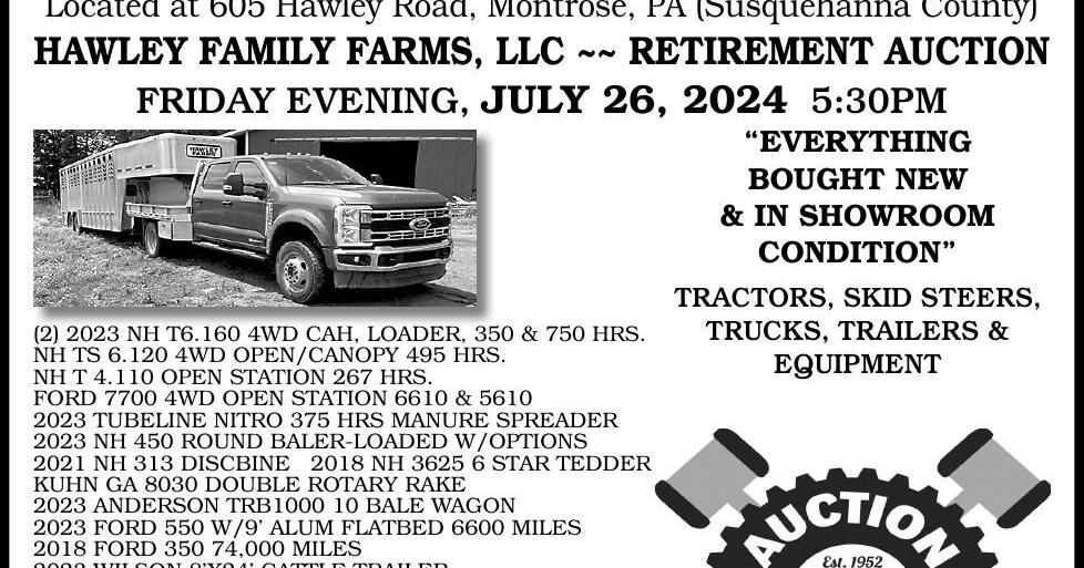 PUBLIC AUCTION Located at 605 Hawley | Farmers Friend | thedailyreview.com