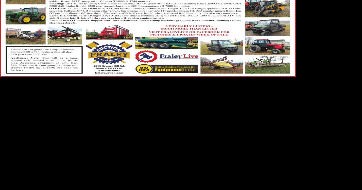 PUBLIC AUCTION ~ 19th ANNUAL NEW YEARS | Farmers Friend ...