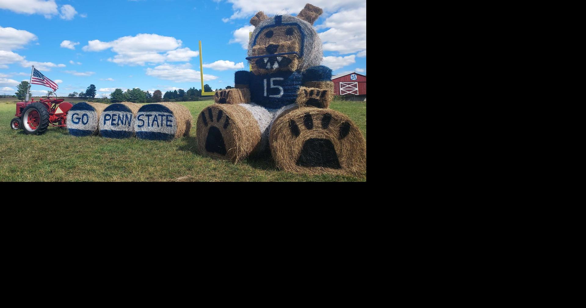 Providence Acres cheers for Penn State with new hay bale display ...