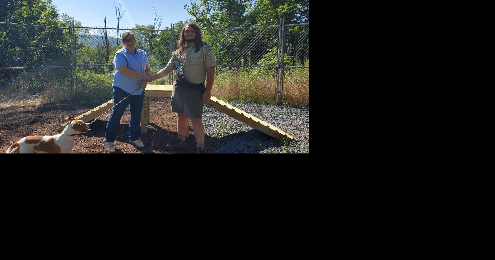 Eagle Scout Candidate Finishes Dog Enrichment Yard Local Regional