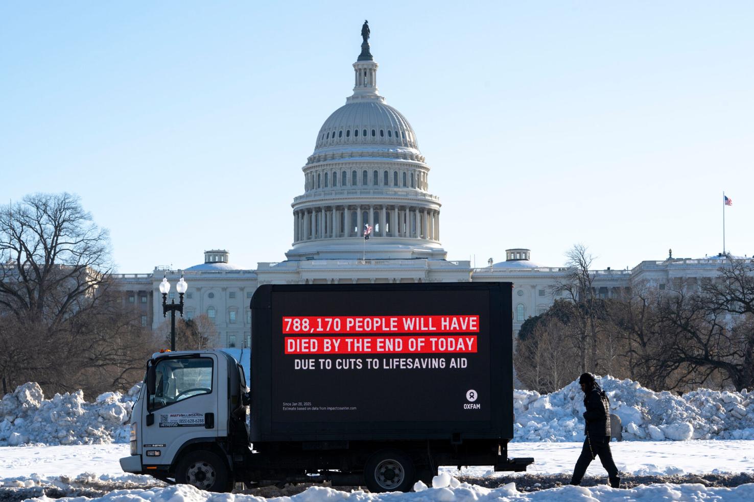 Oxfam America Mobile Billboard: One year of Trump's aid cuts | Ap ...