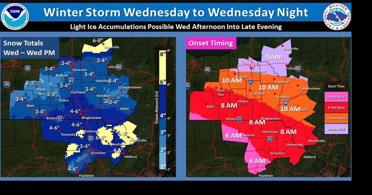 Around 4 to 6 inches of snow possible in Bradford County | Local ...