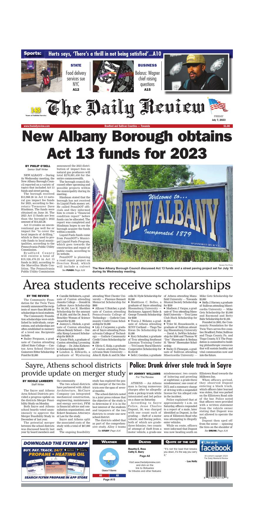 Page A1 | Digital Edition | thedailyreview.com