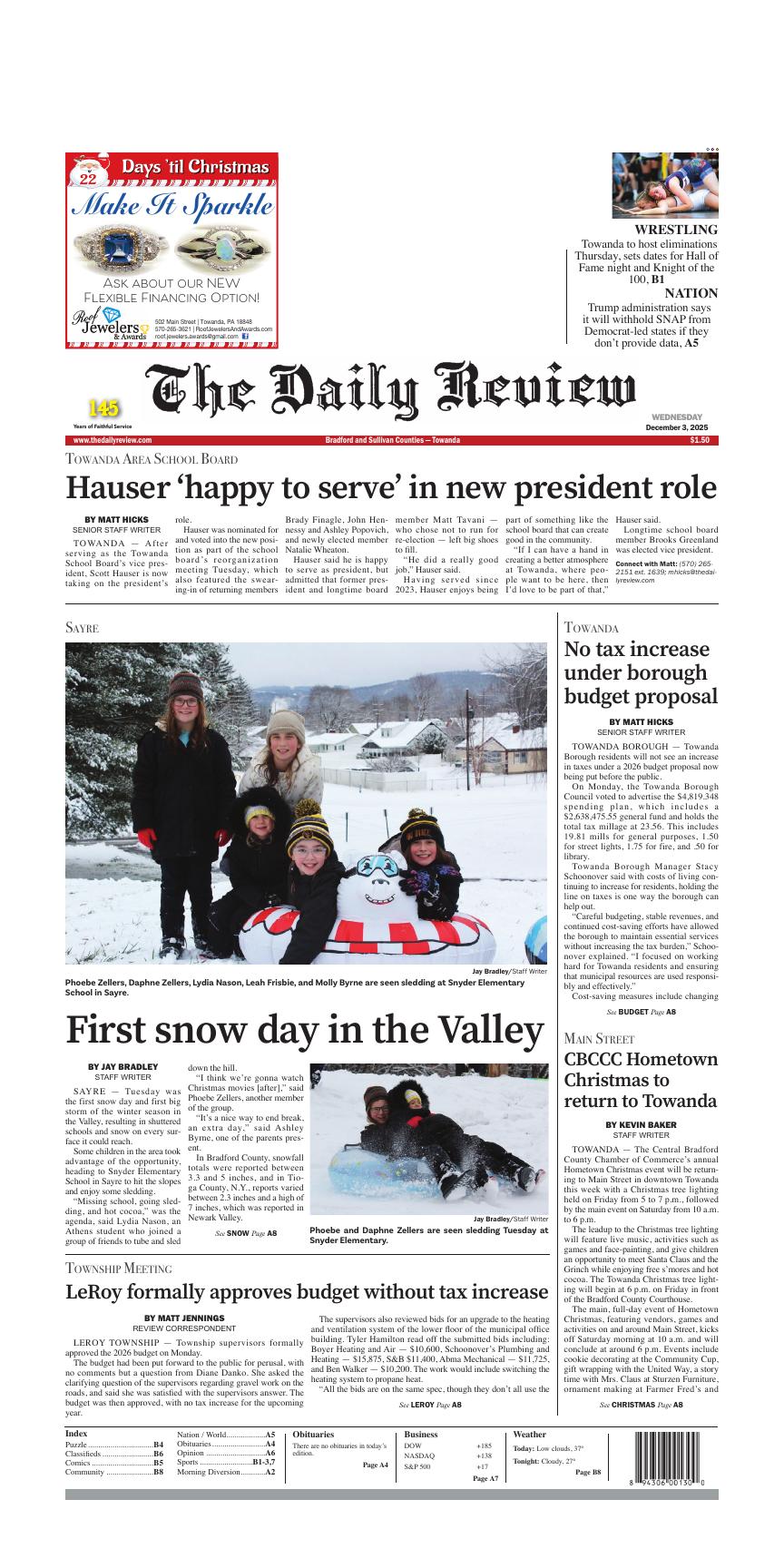Page A1 | Digital Edition | thedailyreview.com