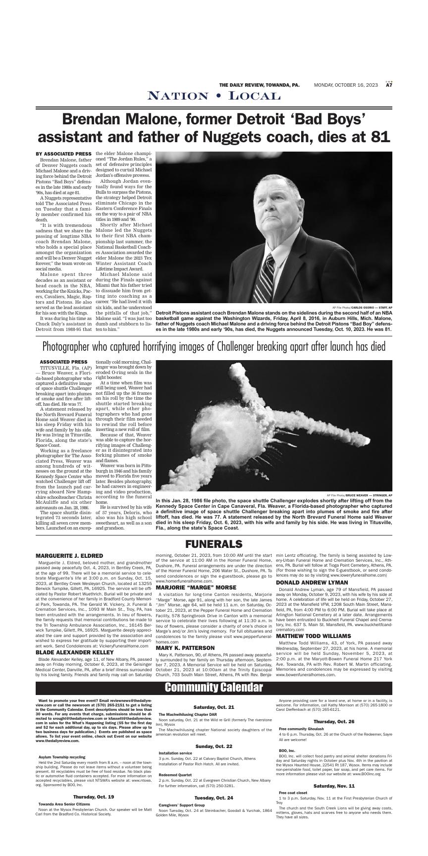 Page A7 | Digital Edition | thedailyreview.com