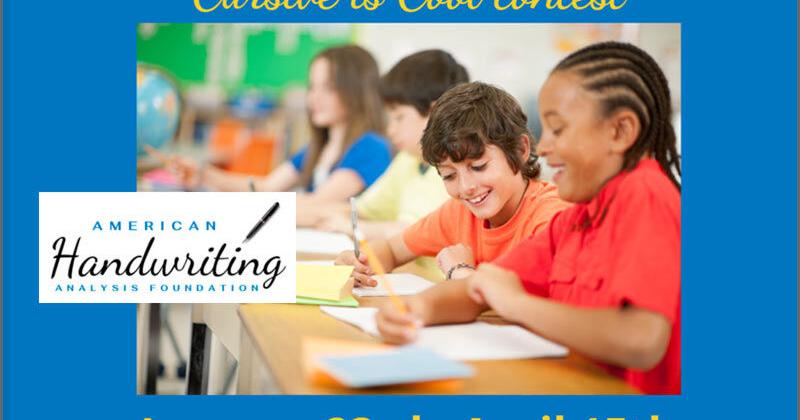 12th Annual Cursive Is Cool Contest Launches Nationwide for Students in ...