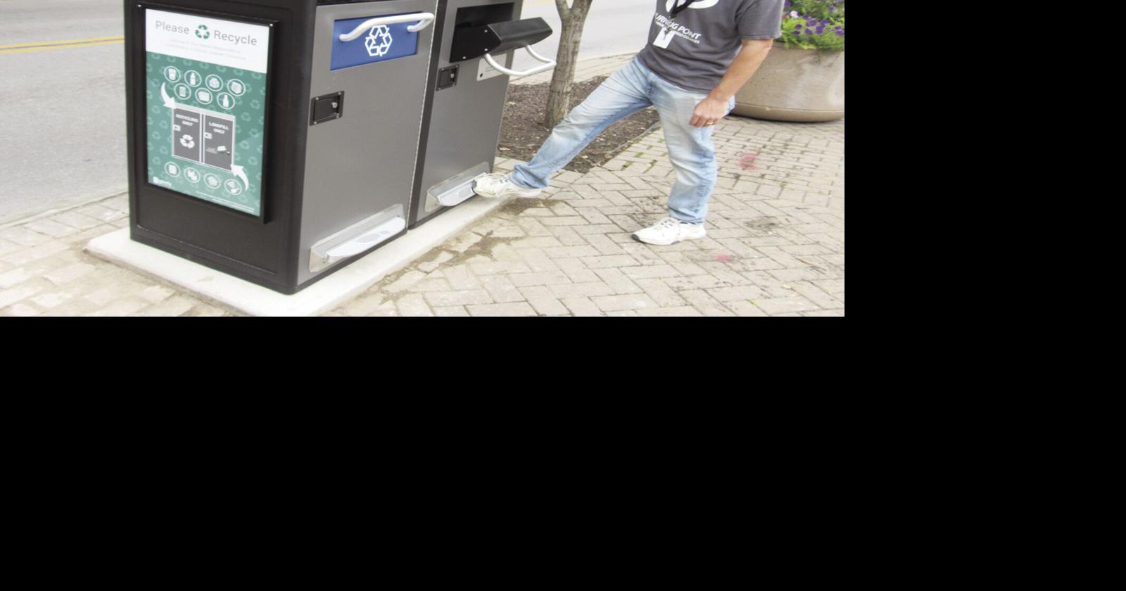 High-tech trash cans installed in downtown Oneonta | Local News ...