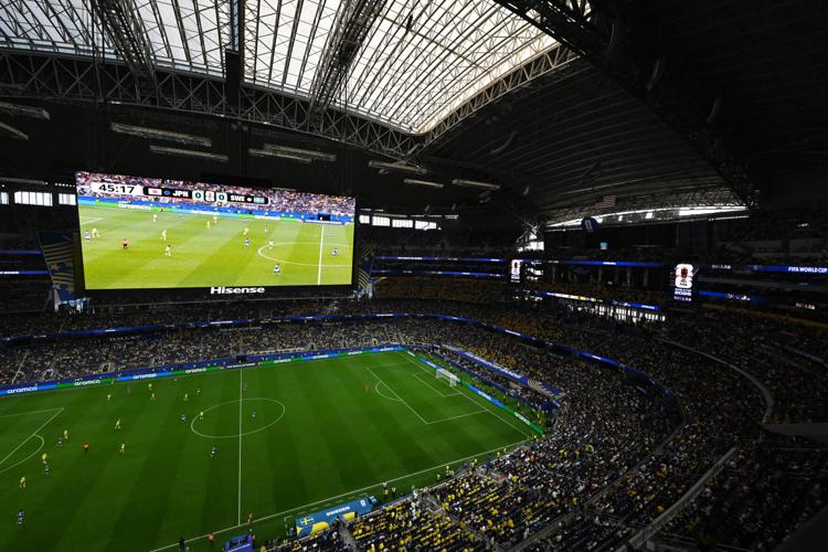 Curtains go up at AT&T Stadium for the World Cup, a glare-blocking move ...