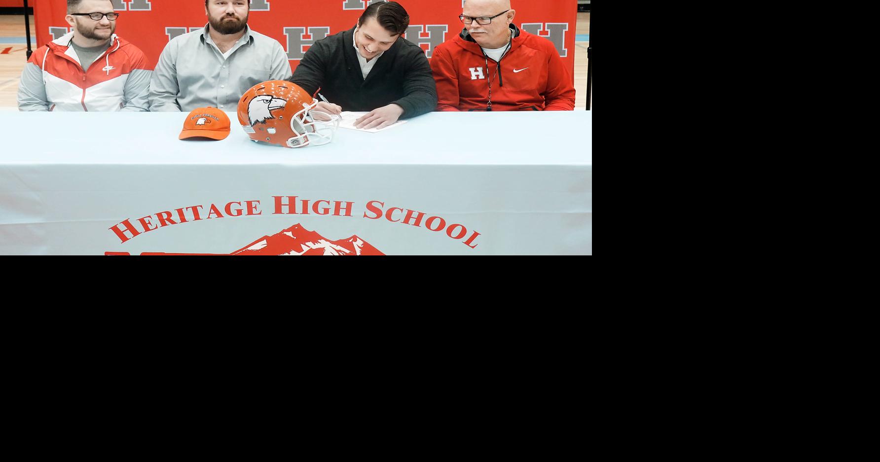 Heritage's Landon Harrell signs with Carson-Newman as two sport athlete ...