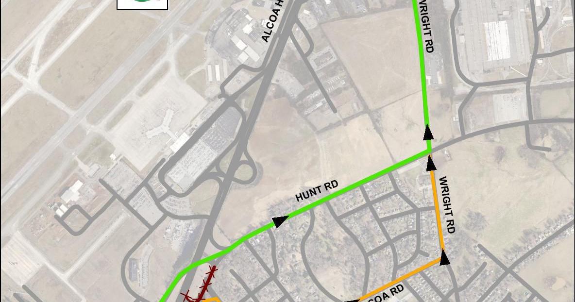 One side of Alcoa Highway/Hunt Road interchange to close Monday | News ...