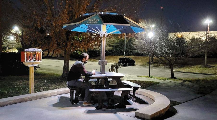 Blount County Public Library installs first two outdoor Wi-Fi tables ...