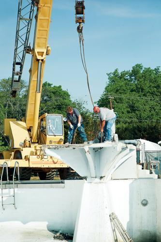 Out with the old: 84-year-old diving platforms removed from Springbrook ...