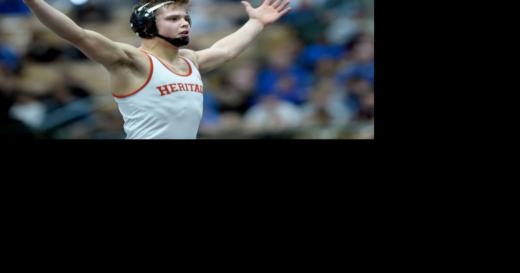Heritage's Hunter Sturgill makes program history, wins state wrestling ...