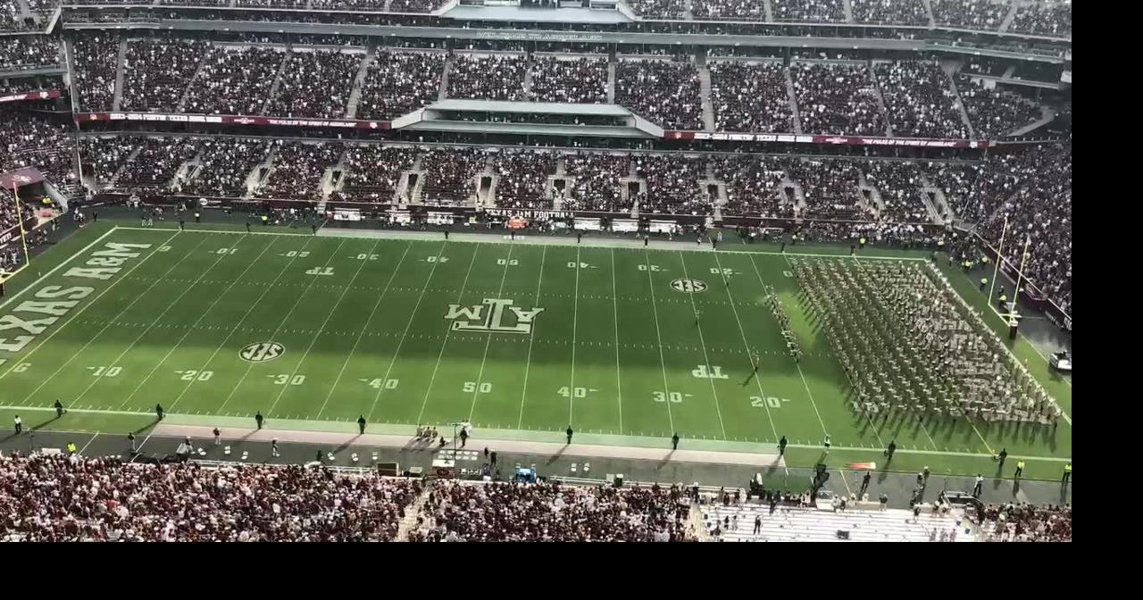 Time-lapse of the Fightin’ Texas Aggie Band’s halftime performance vs. ULM