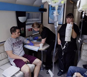Vegas hangover bus gives one Aggie a headache