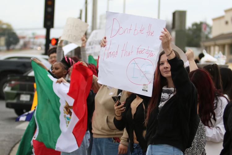 Bryan High School students protest ICE