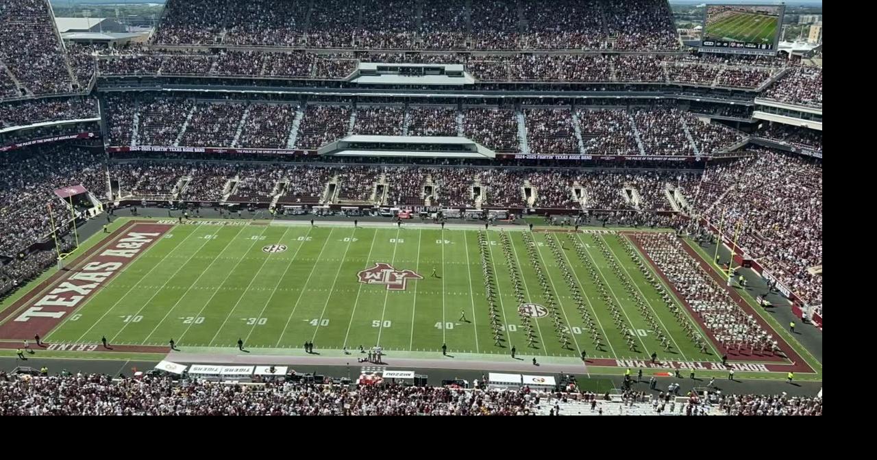 Video: Time-lapse of Aggie Band halftime show vs. Missouri