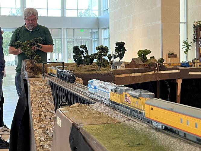 Model railroad displayed at Bush library