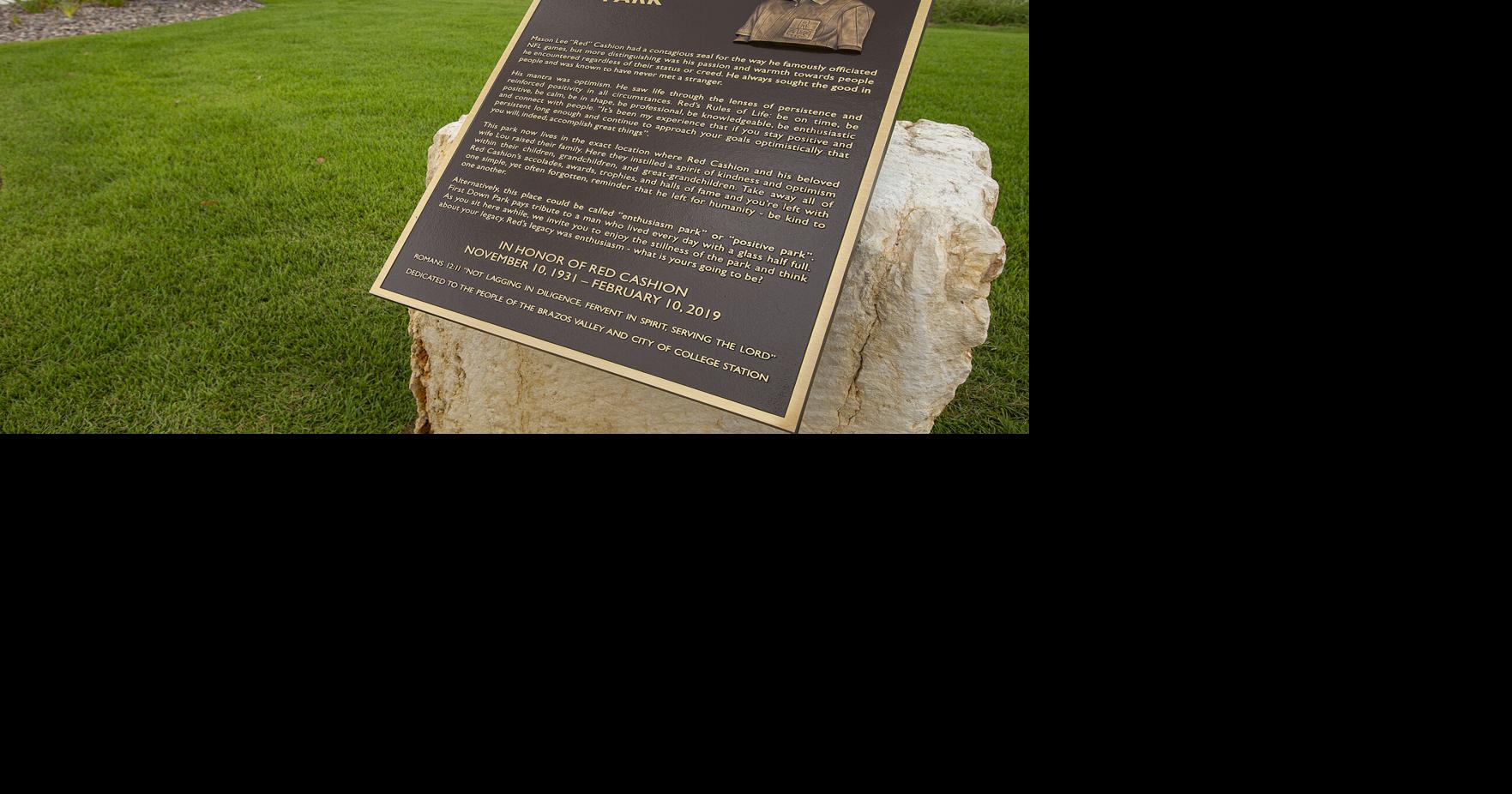 New First Down Park in College Station honors Red Cashion