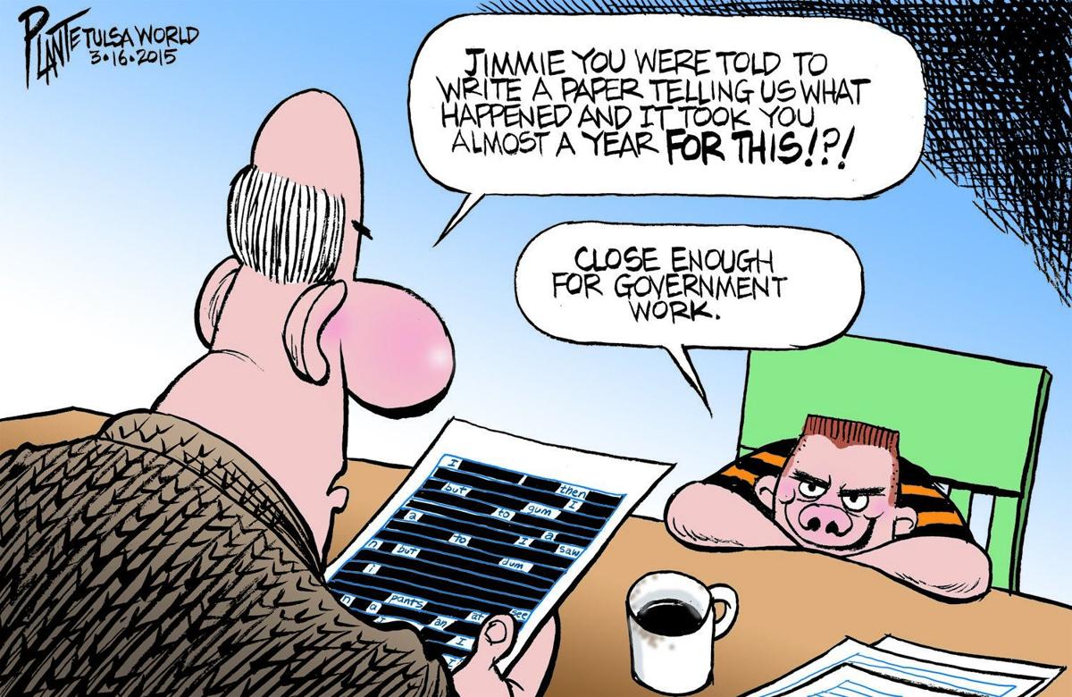 Bruce Plante Cartoon: Our Government's Transparency