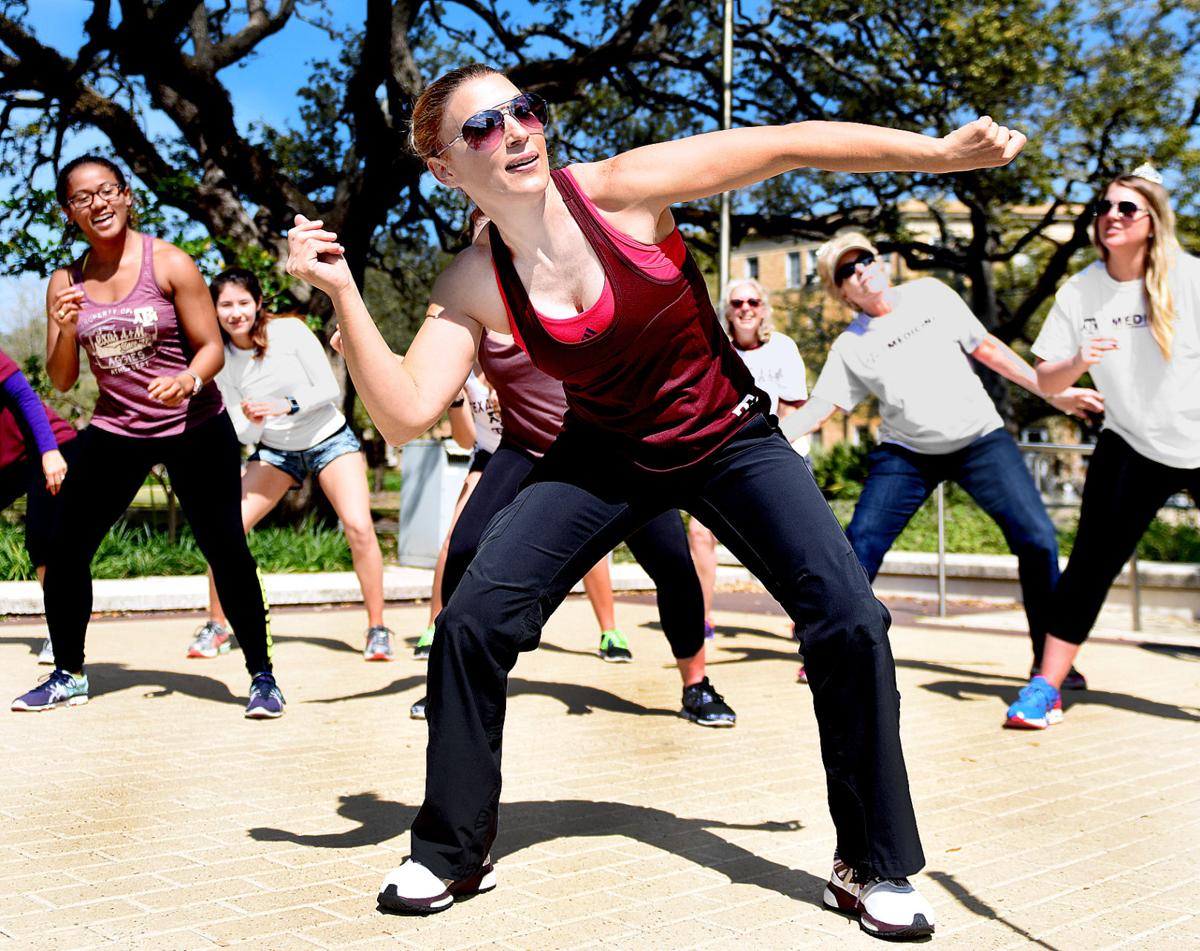 Marti Young Leads Aggies in Workout