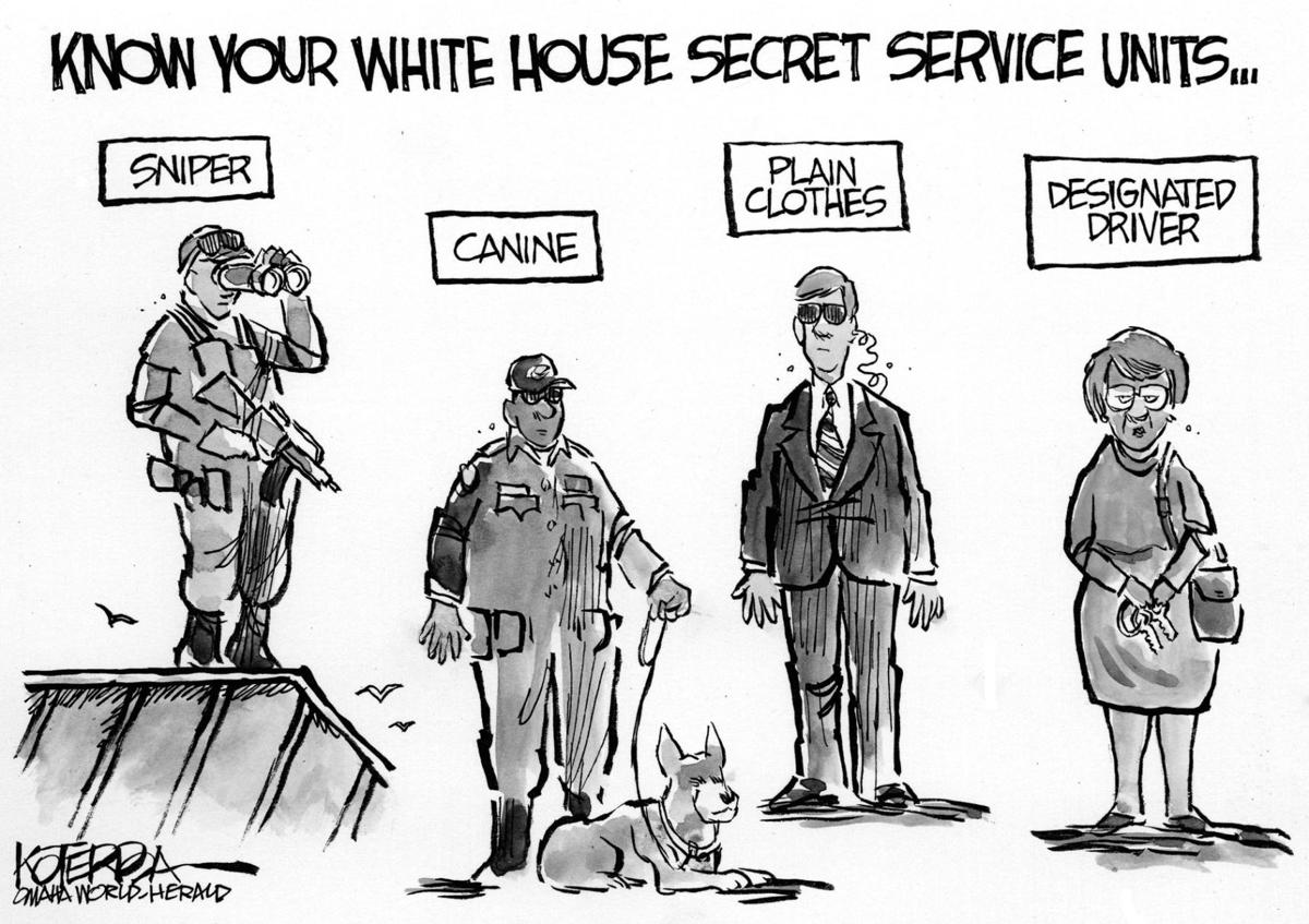 Jeff Koterba cartoon: Secret Service White House