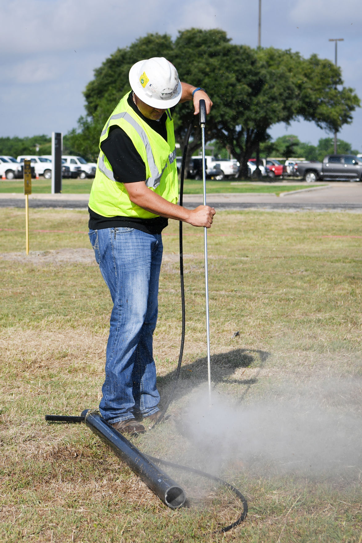 Photos: Gas line rupture dill illustrates importance of calling 811