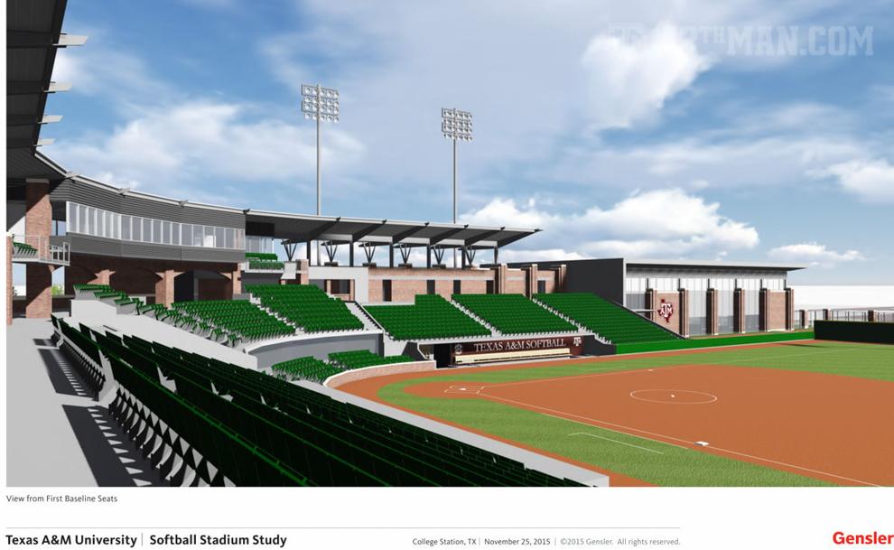 New Texas A&M softball and track stadium renderings