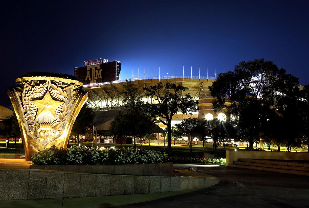Lights shining over Kyle Field just a test of new scoreboard