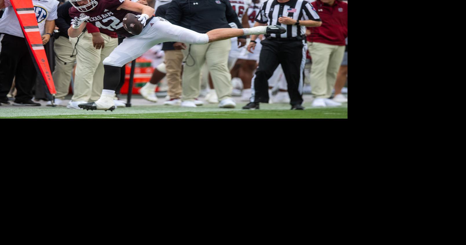 Aggies had plenty to say about TE Max Wright’s near TD vs. South Carolina