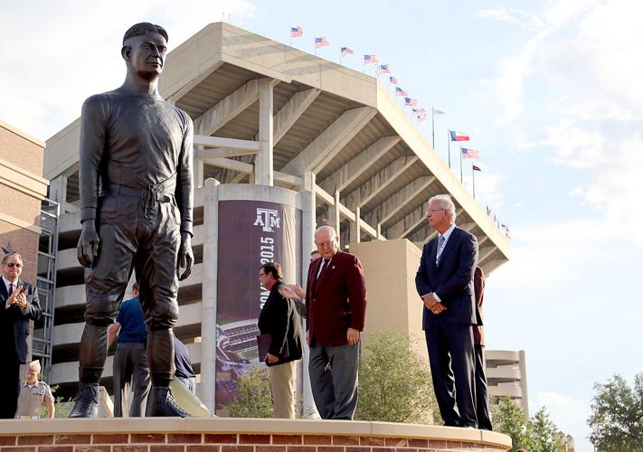 A&M unveils statues paying homage to Aggie traditions at Kyle Field