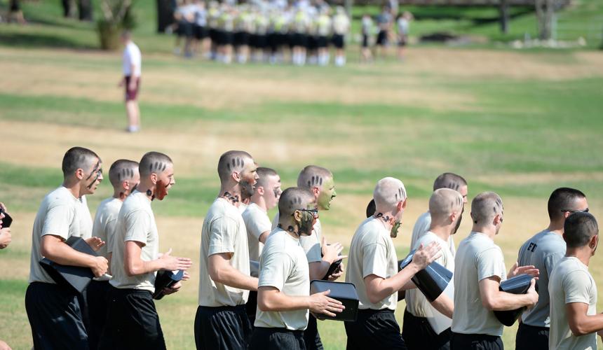 Texas A&M Corps of Cadets 'fish' blow off steam at annual water fight