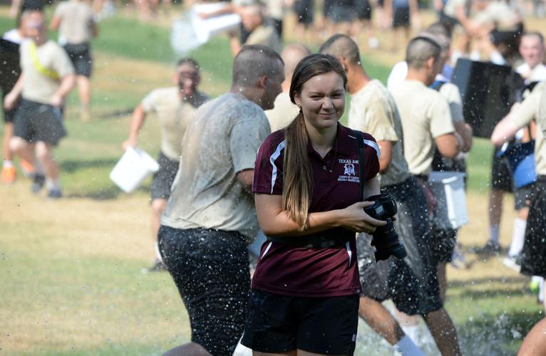 Texas A&M Corps of Cadets 'fish' blow off steam at annual water fight