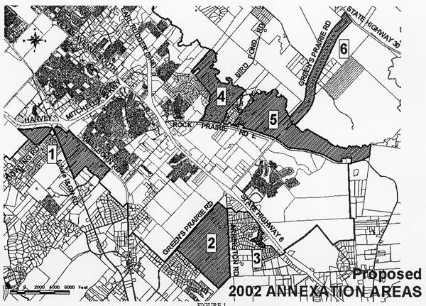 Map of proposed College Station annexation