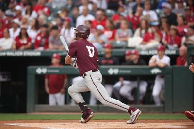 Texas A&M baseball wins series at Arkansas, splits twin bill