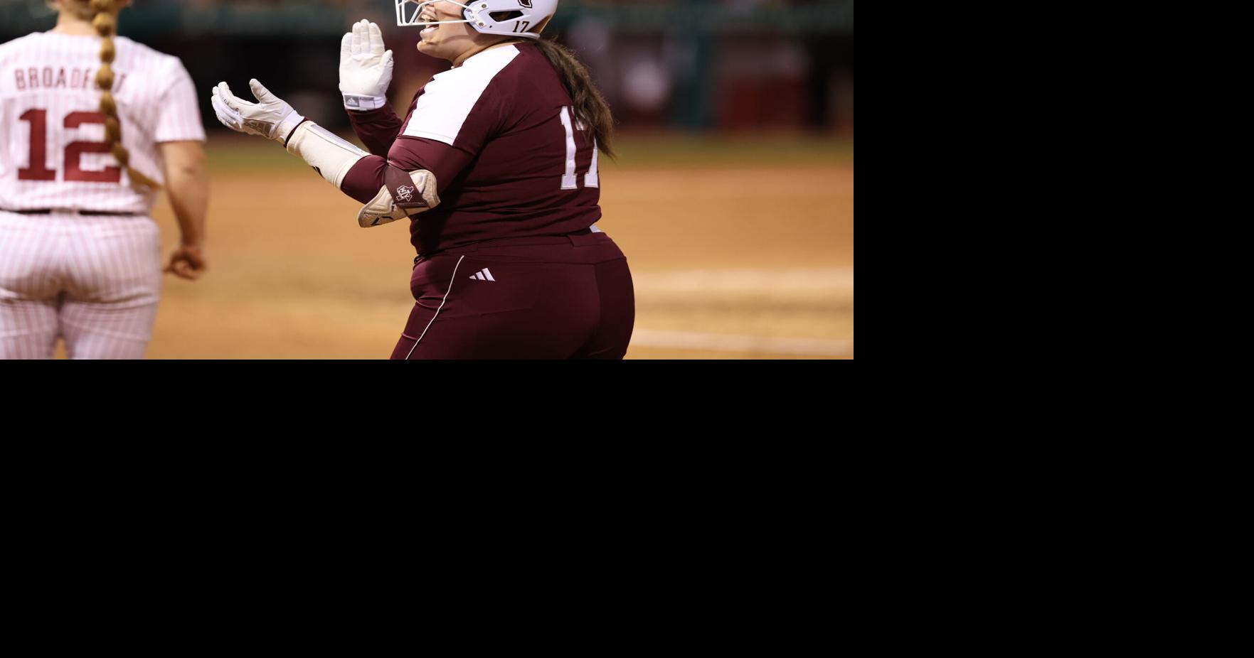 A&M softball team plays well late to pull away from Alabama