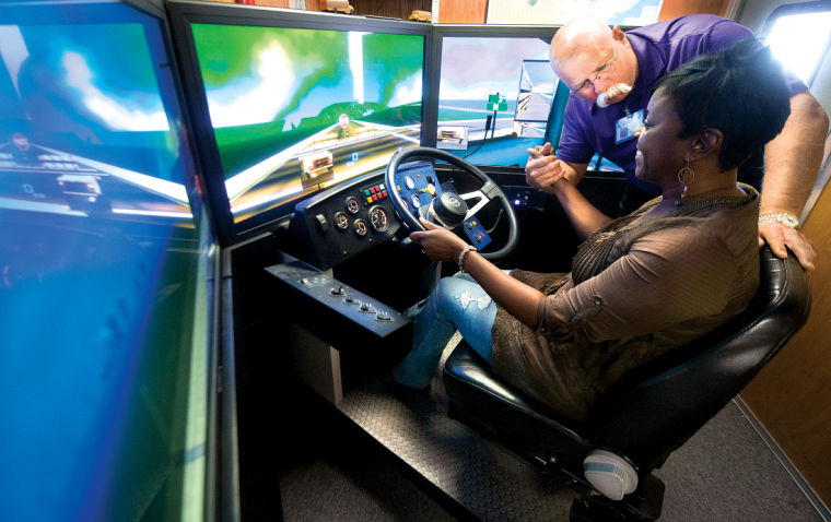 Trainer teaches school bus drivers safer driving techniques