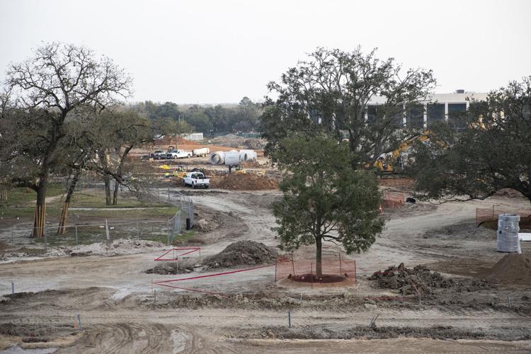 Texas A&M's Aggie Park is halfway through completion