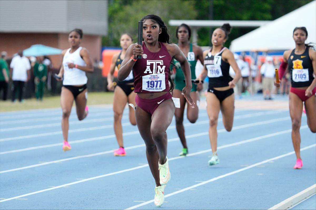 Texas A&M sprinter Jermaisha Arnold continues to push after leading ...