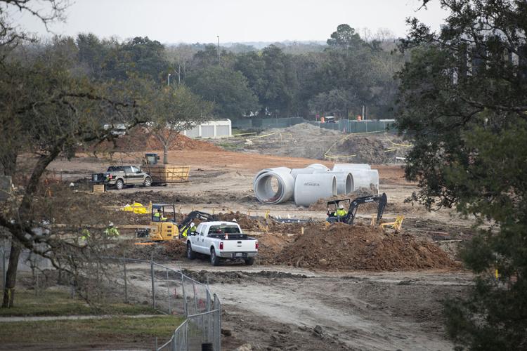 Texas A&M's Aggie Park is halfway through completion