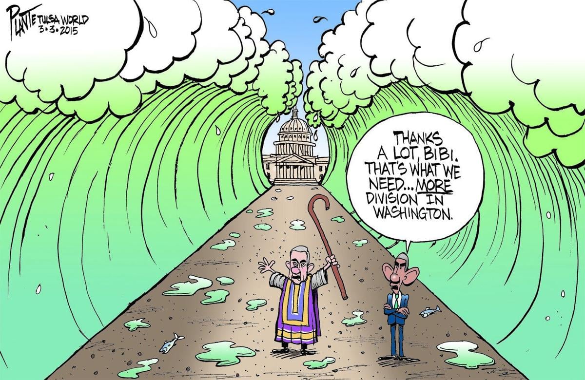 Bruce Plante Cartoon: Israeli Prime Minister Netanyahu addresses Congress
