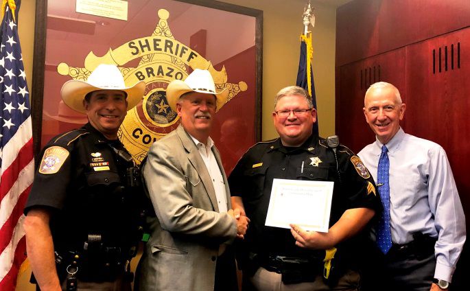 Brazos County Sheriff’s Sgt. Fraley honored for service