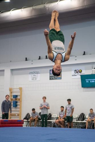 Rudder girls gymnastics team finishes strong to win regionals