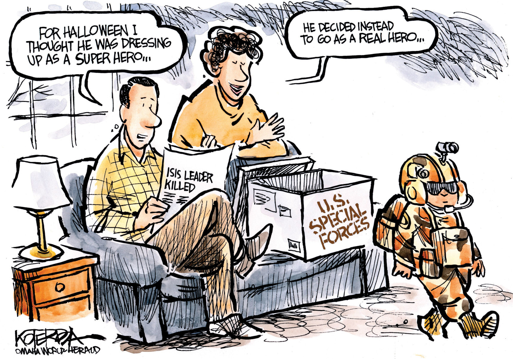 Jeff Koterba cartoon: A special costume